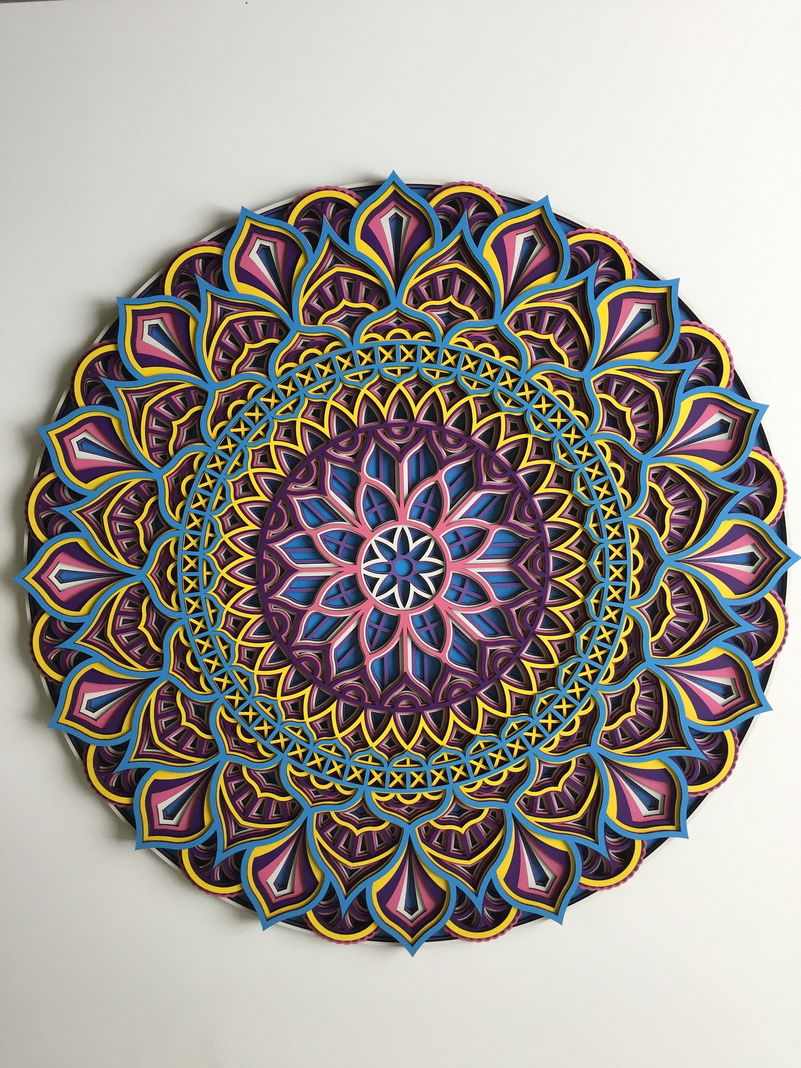 Multilayer Colorful Mandala Mandala Wall Art Living Room | Etsy