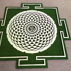 Torus Yantra , Om Yantra, Wood Torus Mandala, Wooden Geometric Sacred ...