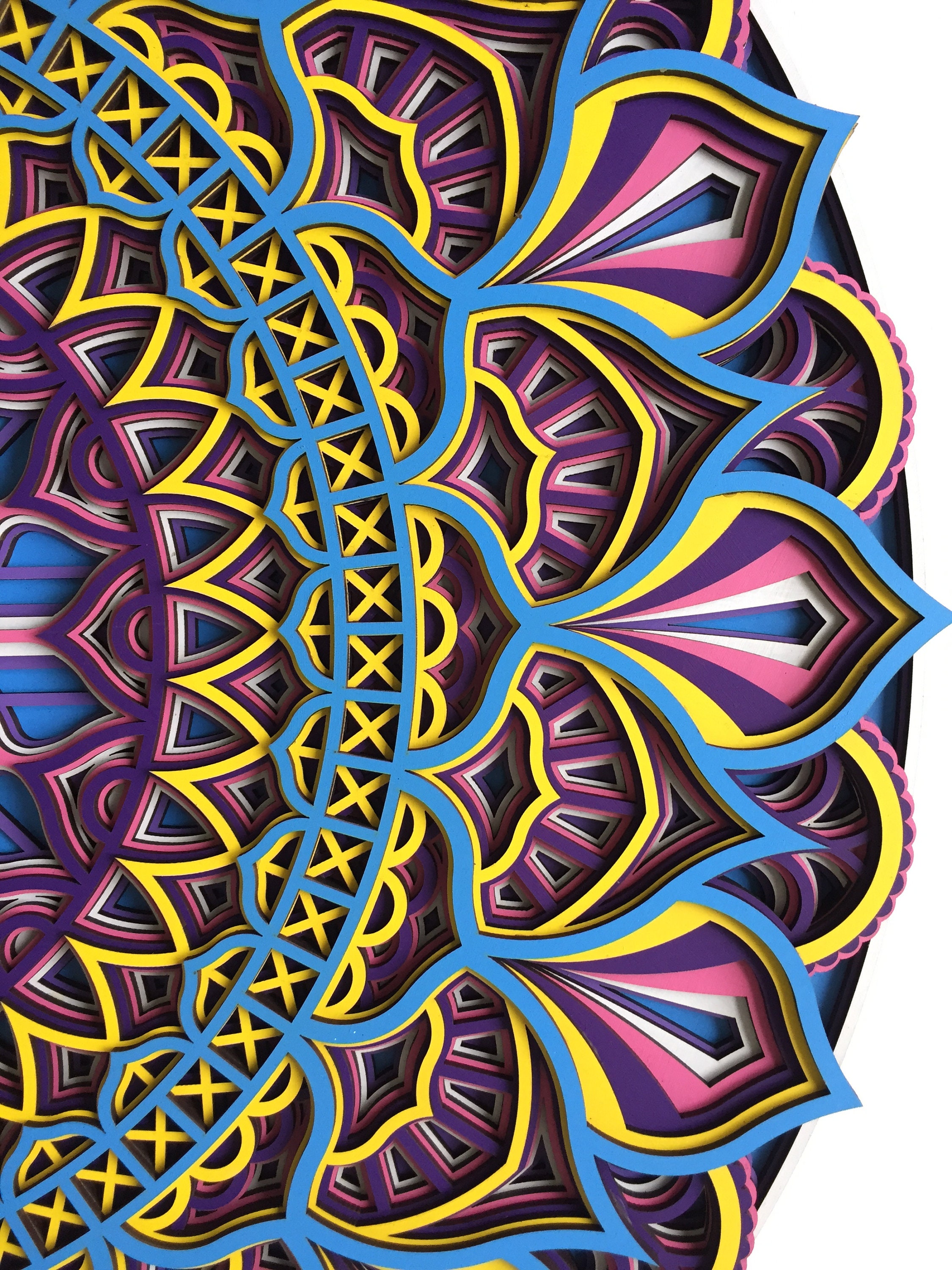 Multilayer Colorful Mandala Mandala Wall Art Living Room | Etsy