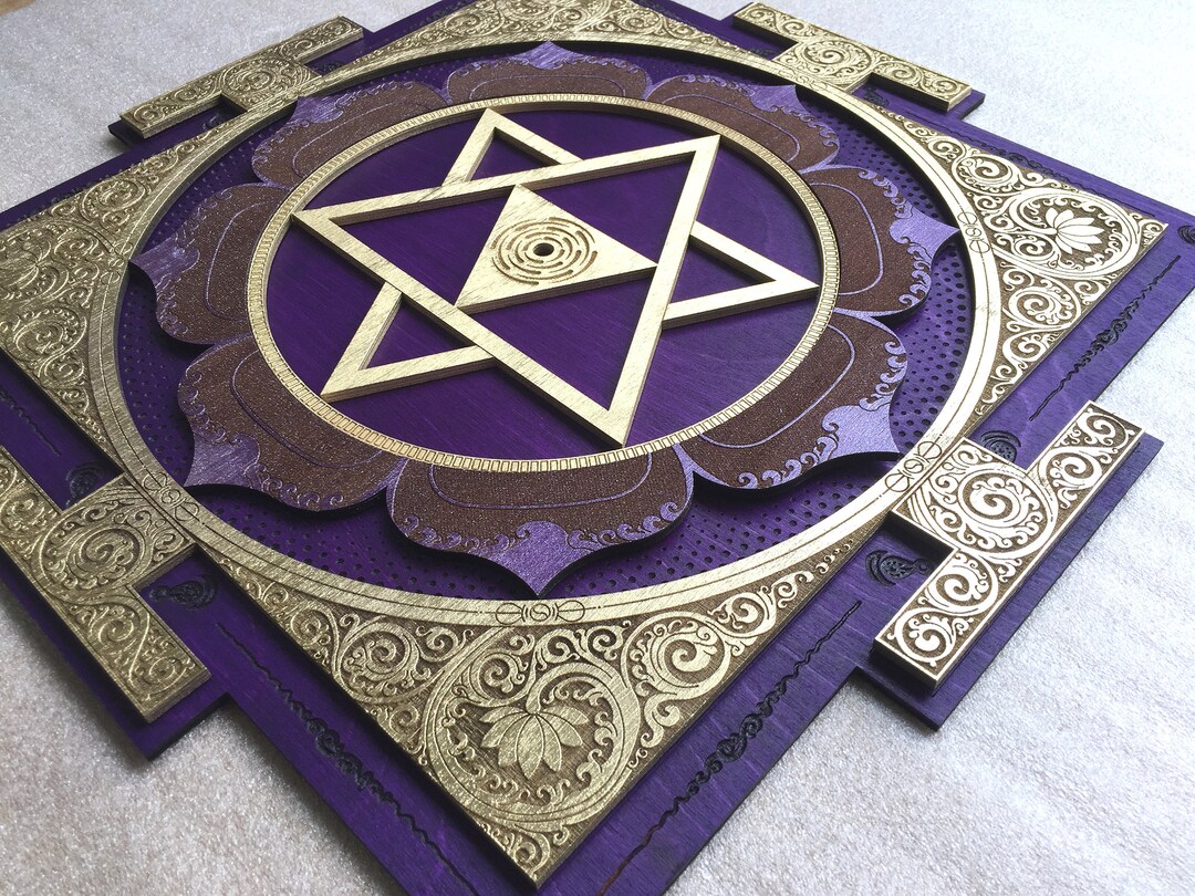 Shiva Yantra, With Motif Shiva Yantra Wall Art Laser Cut, Sacred ...