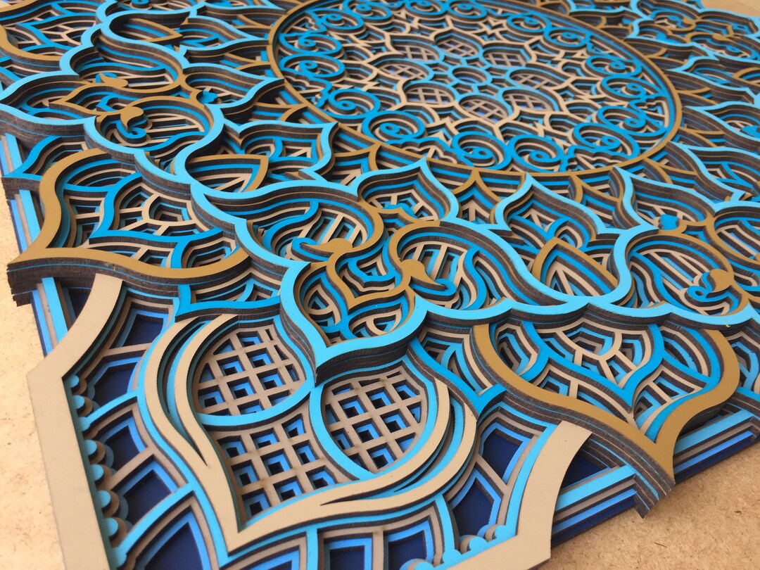 Multilayer Colorful Mandala - Mandala Wall Art, Living Room Wall Art ...