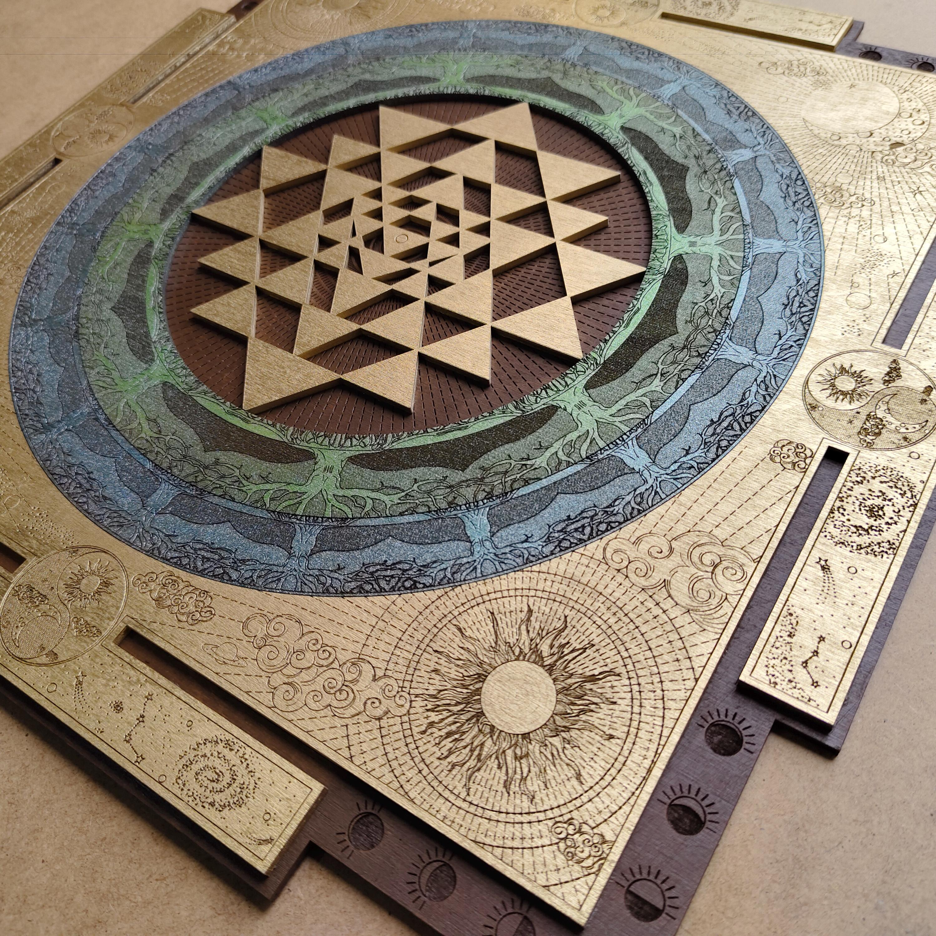 Sri Chakra, Shree Yantra, Sri Yantra Wall Art Laser Cut, Sacred ...