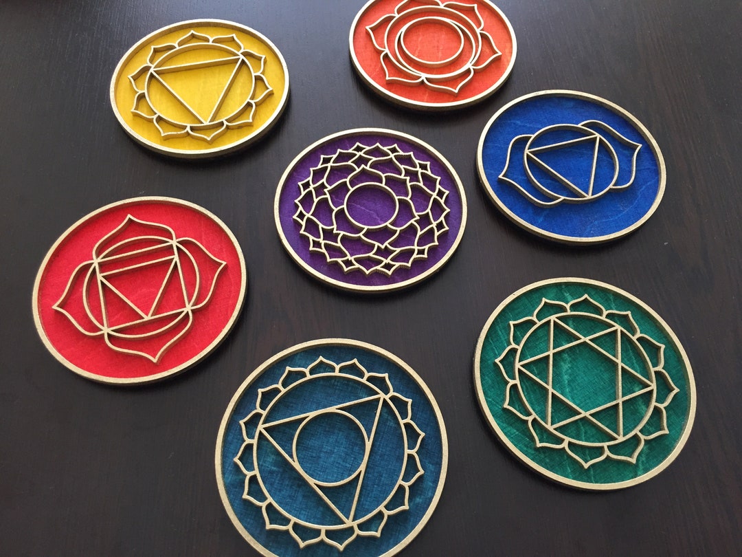 Sacred Geometry 7 Chakra Wooden Magnets - Etsy