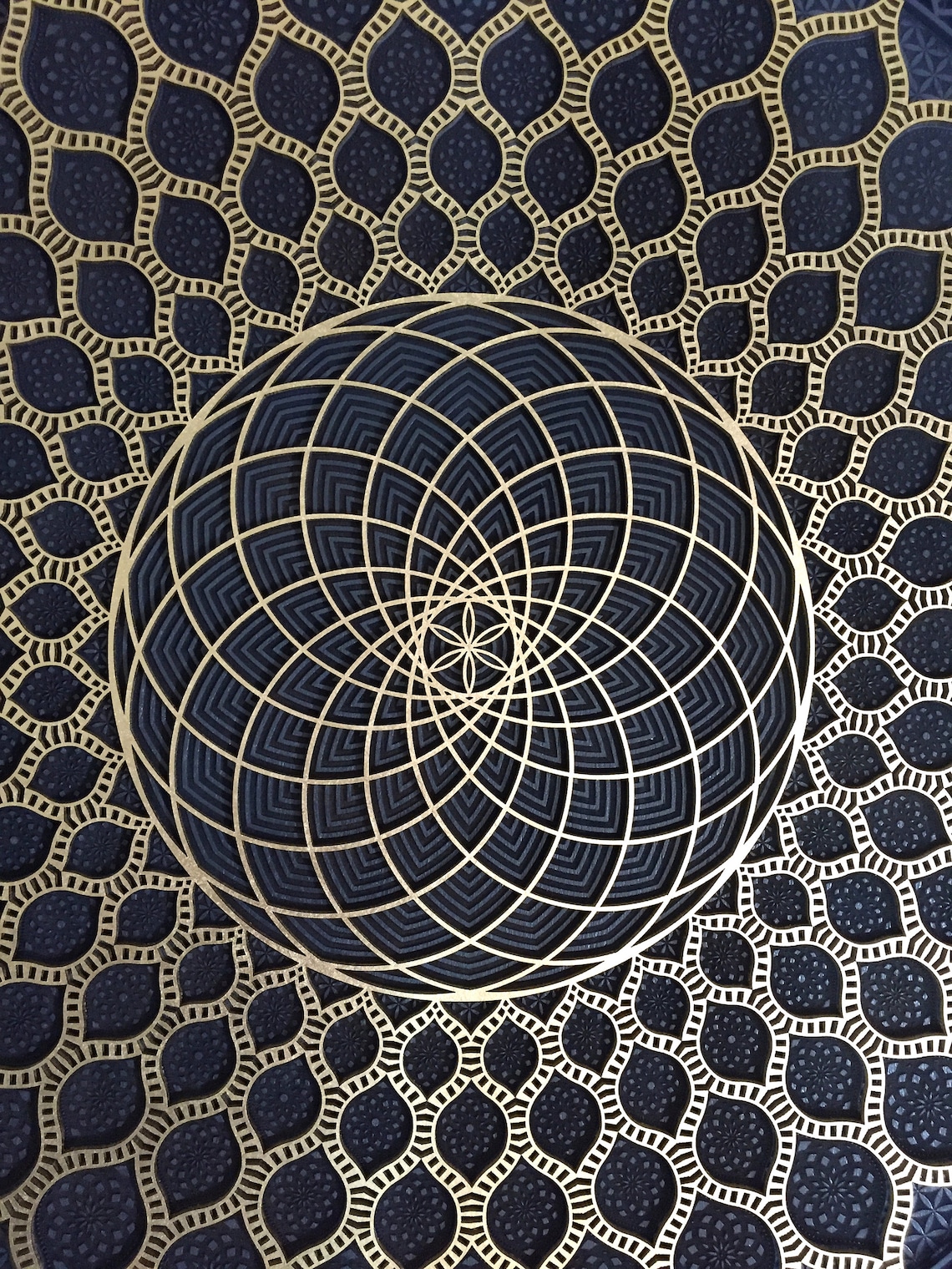 Geometric Wood Wall Art Sacred Geometry Multilayer Wood - Etsy