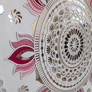 Lippan Art, Lotus Mandala, Home Decor, Mandala, Pink Wall Art, Mandala ...