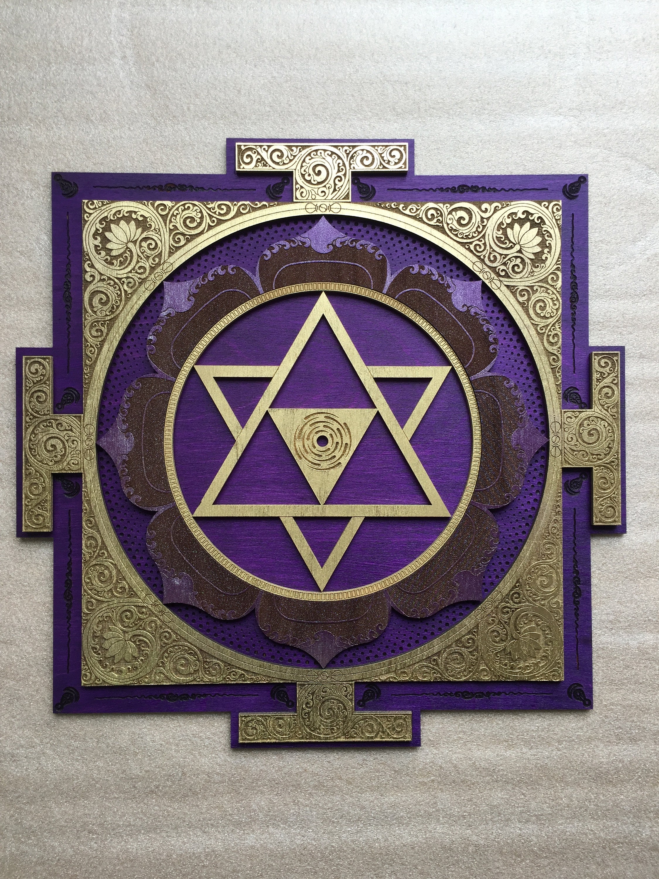 Shiva Yantra, With Motif Shiva Yantra Wall Art Laser Cut, Sacred ...