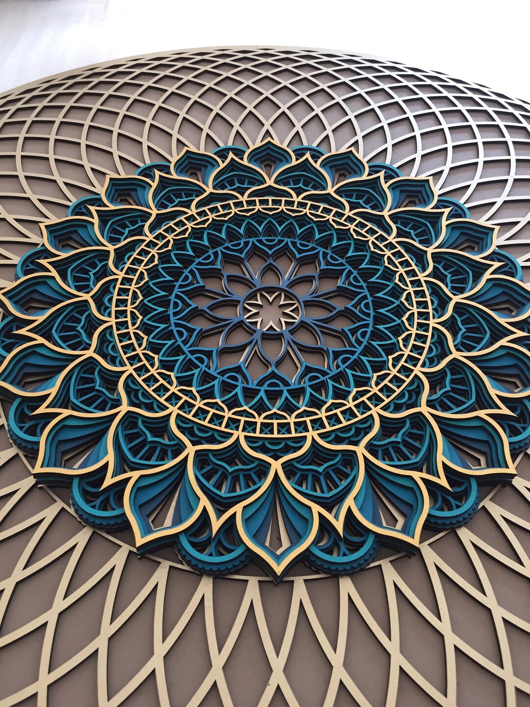 Multilayer Wood Torus Mandala,geometric Wood Wall Art, Sacred Geometry ...