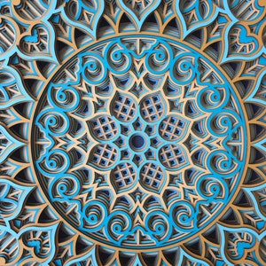 Multilayer Colorful Mandala - Mandala Wall Art, Living Room Wall Art ...