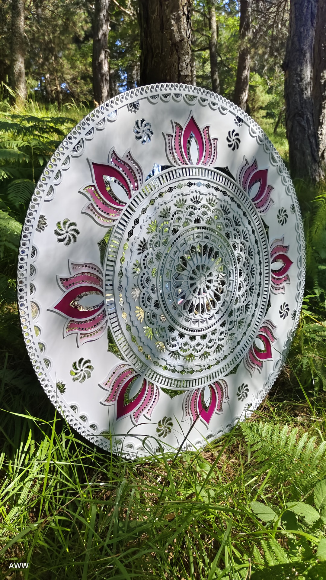 Lippan Art, Lotus Mandala, Home Decor, Mandala, Pink Wall Art, Mandala ...