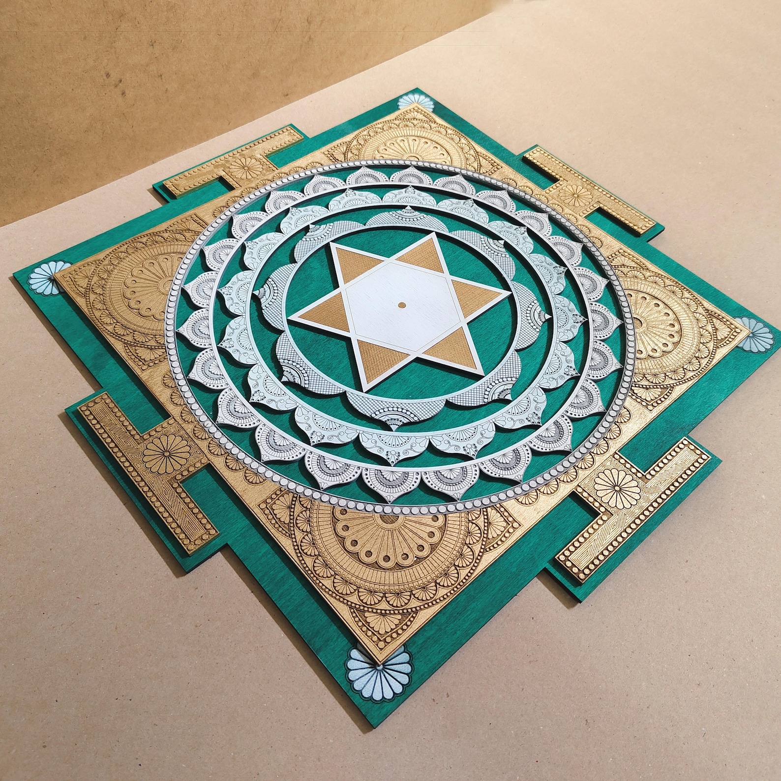 Kuber Yantra Wall Art, Sacred Geometry Prosperity Symbol, Yantra ...