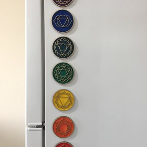 Sacred Geometry 7 Chakra Wooden Magnets - Etsy