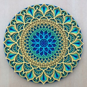 Multilayer Colorful Mandala - Mandala Wall Art, Living Room Wall Art ...