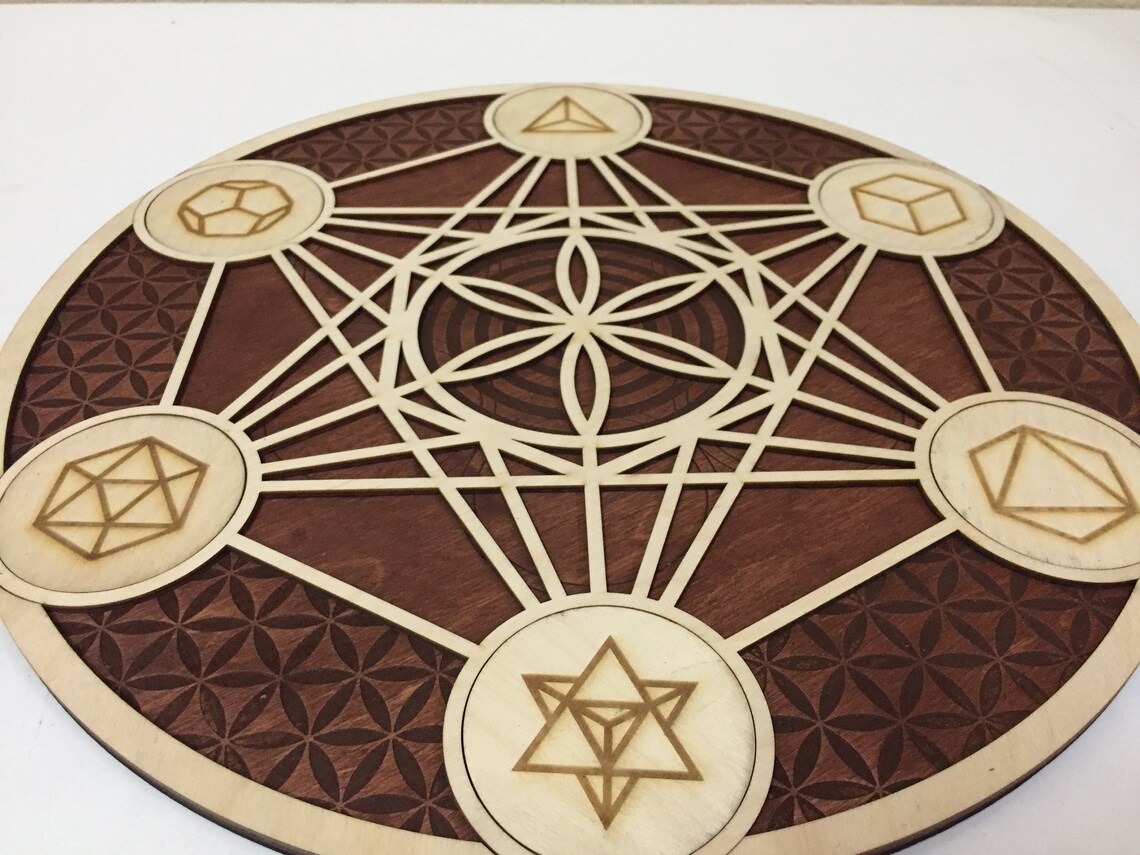 Metatron's Cube Wooden Wall Art Hanging Home Decor | Etsy
