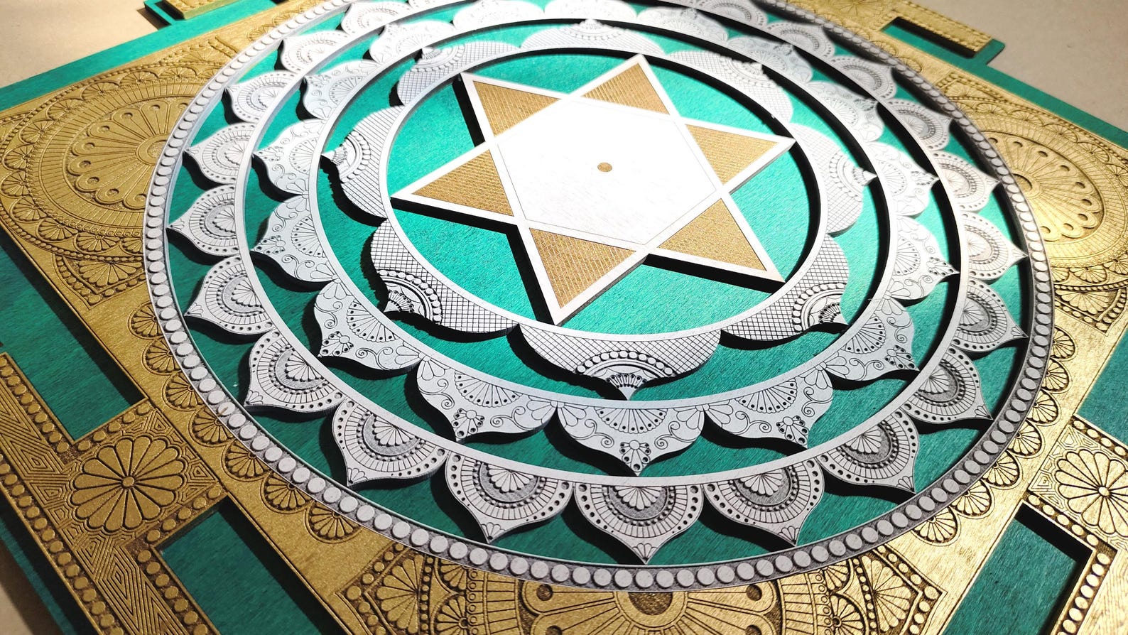 Kuber Yantra Wall Art, Sacred Geometry Prosperity Symbol, Yantra ...