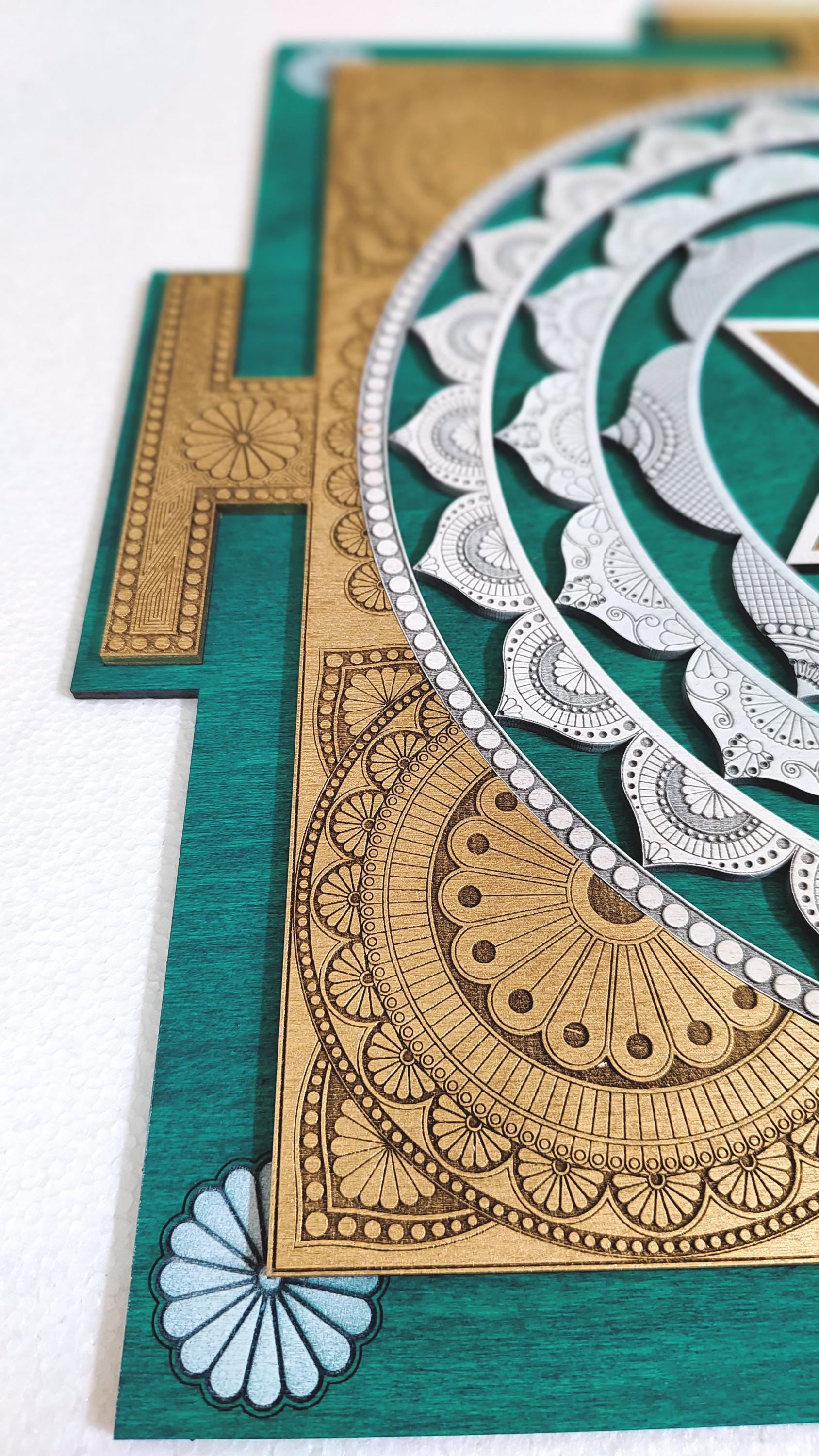 Kuber Yantra Wall Art, Sacred Geometry Prosperity Symbol, Yantra ...