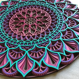 Multilayer Colorful Mandala - Mandala Wall Art, Living Room Wall Art ...