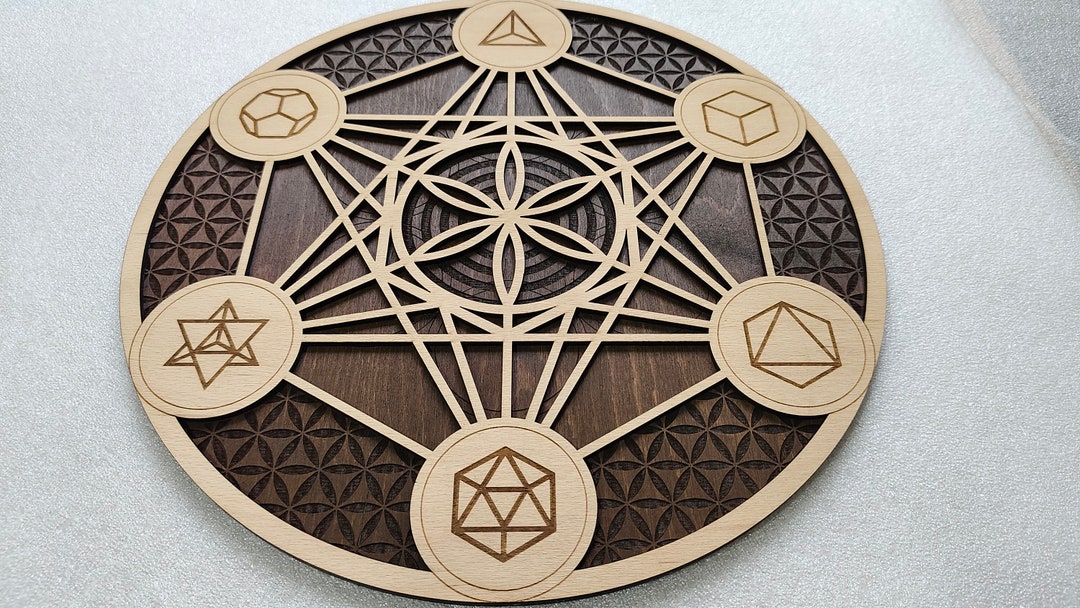 Metatron's Cube, Wooden Wall Art Hanging, Home Decor, Sacred Geometry ...