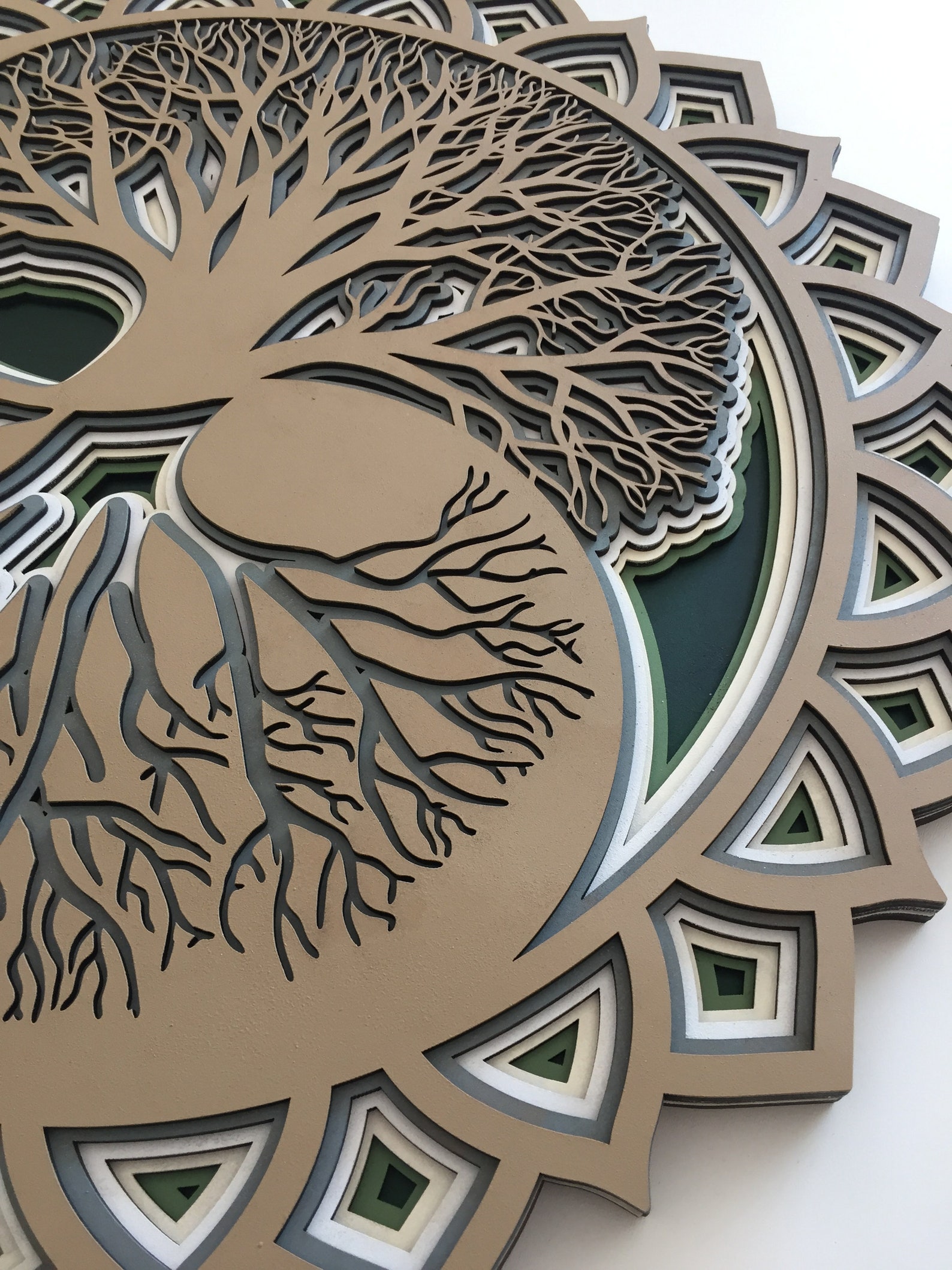 Yin Yang, Tree of Life Mandala, Wood Tree of Life, Tree of Life Wall ...