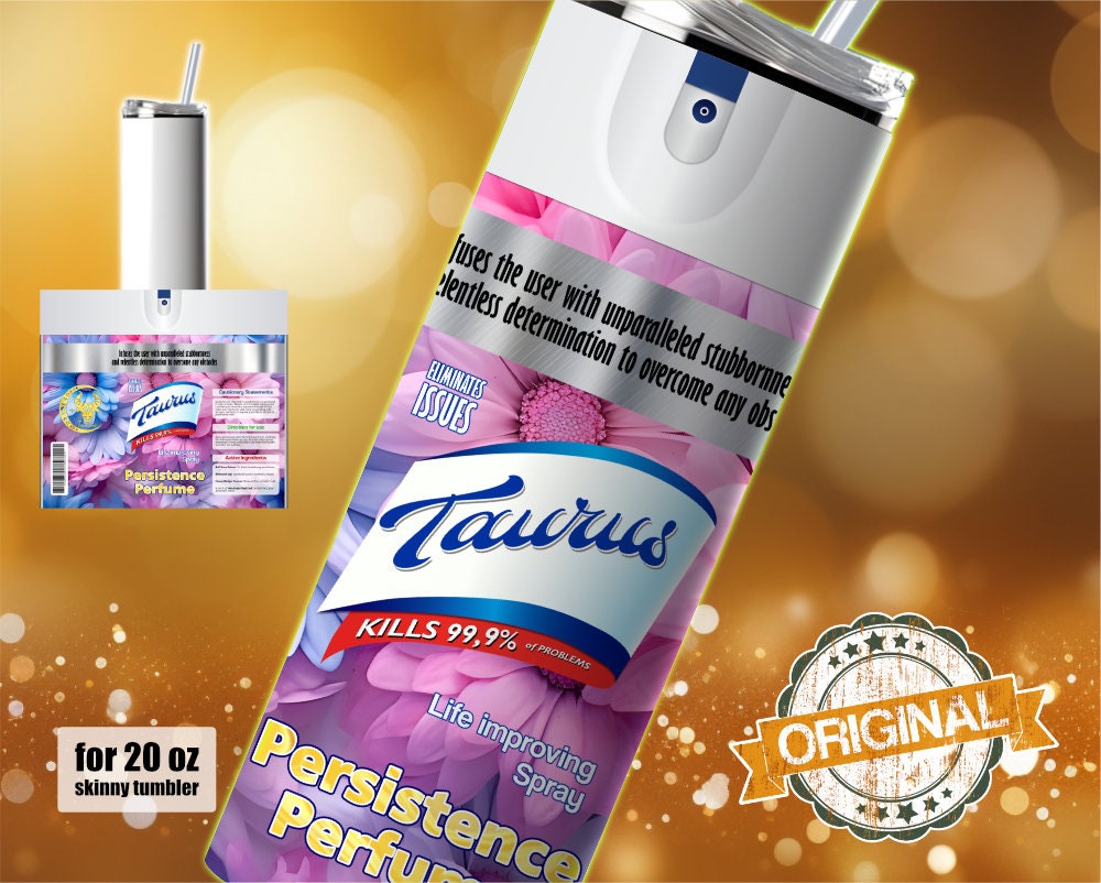 Taurus Zodiac Sign PNG Tumbler Wrap for Sublimation. Horoscope Gift for ...