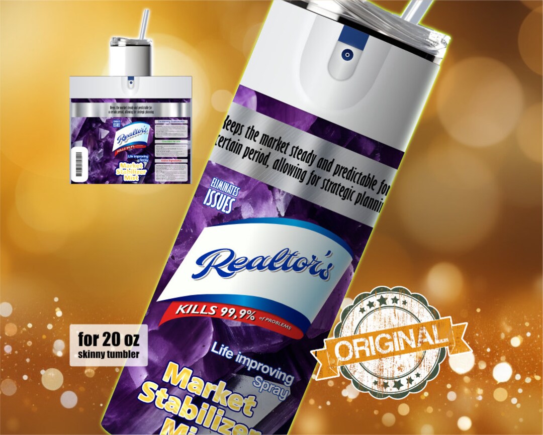 Realtor Closing Gift Sublimation PNG Tumbler Wrap market Stabilizer ...