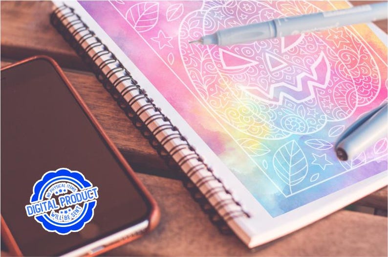 Halloween Mandala Ink Tracing Coloring Book: 30 Pages PDF (digital ...