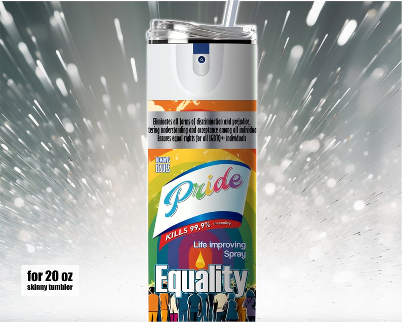 Pride PNG Tumbler Wrap Igualdad LGBTQ Magic Spray elimina la ...