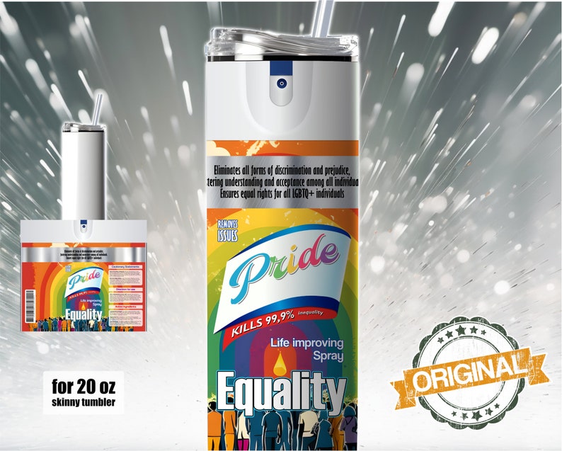 Pride PNG Tumbler Wrap Igualdad LGBTQ Magic Spray elimina la ...