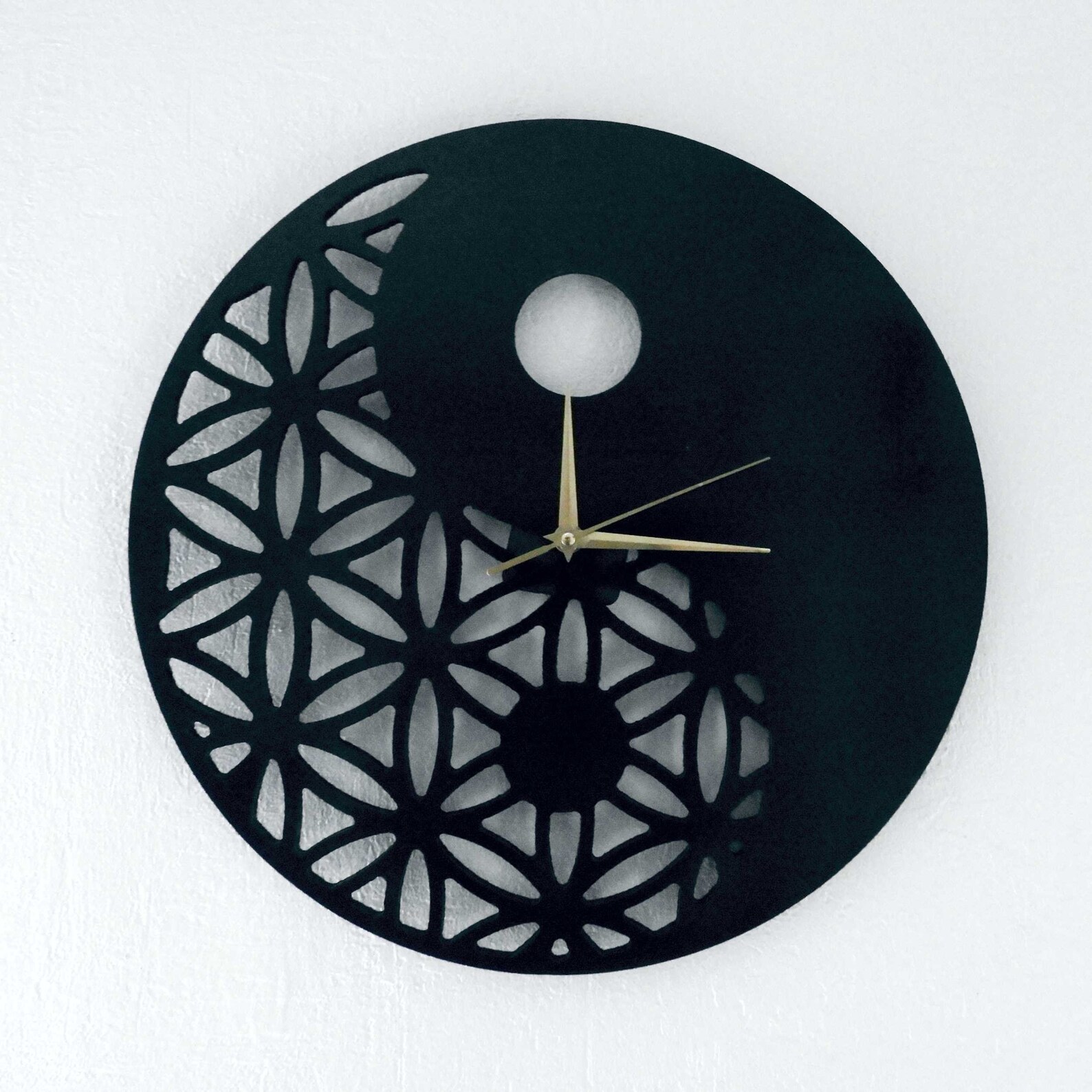 Wall Clock Yin Yang modern wood decoration | Etsy