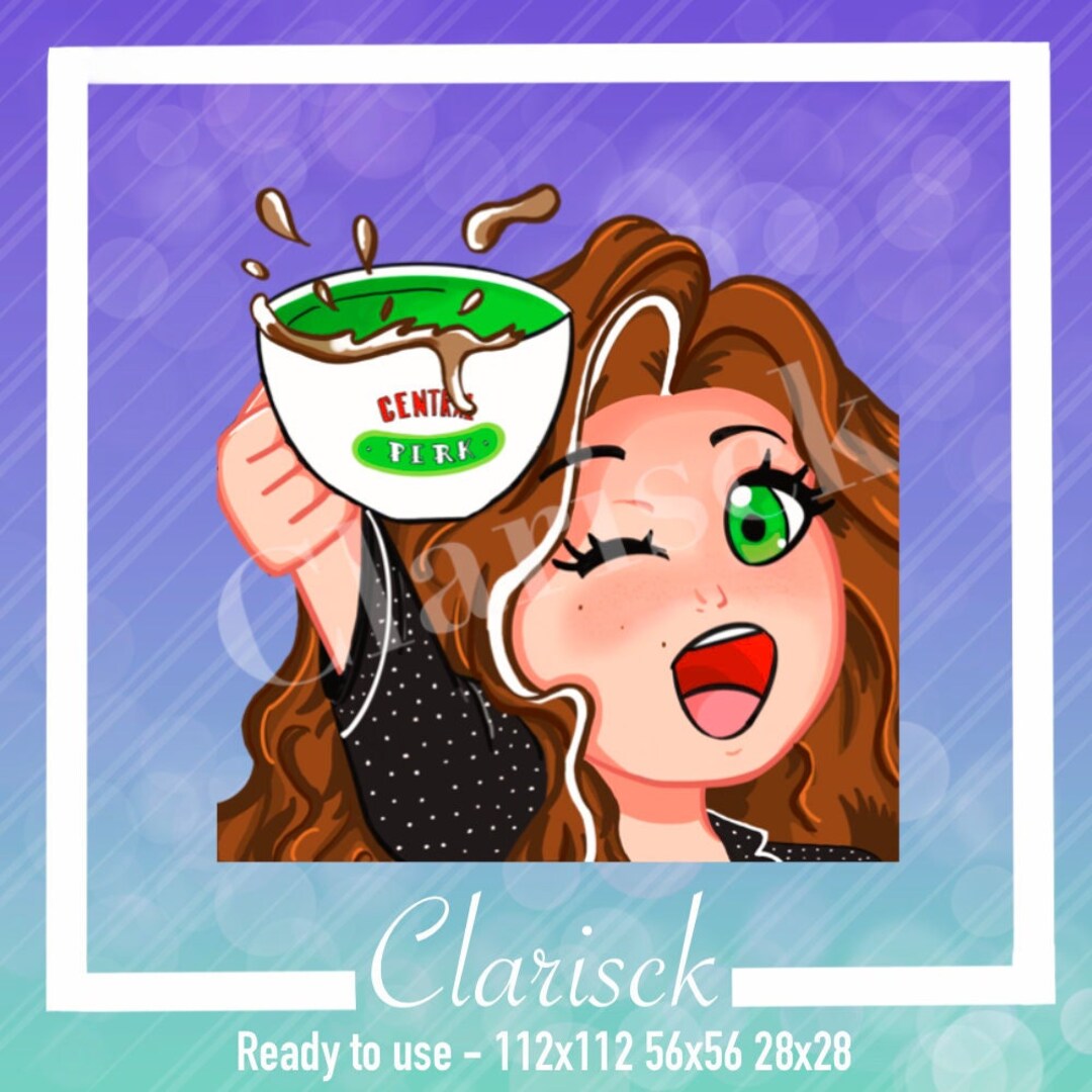 Central Perk Female Cafe Emote Emote for Twitch/discord/stream/youtube/discord - Etsy