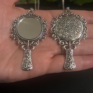 Antique Vintage Victorian Unique Folklore Mirror Necklace Powerful - Etsy
