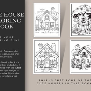 Cute House Coloring Book, KDP Template, KDP Coloring Book, 8.5x11 ...