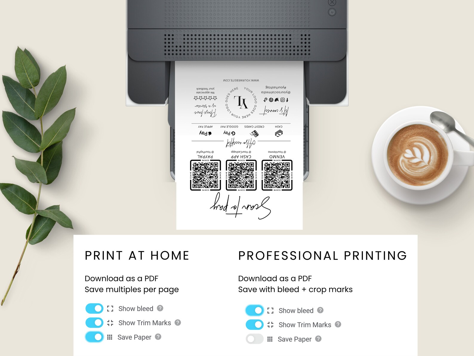 Scan to Pay Card Template: QR Code Sign for Business (canva Editable ...