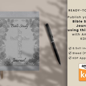 Bible Study Cover, KDP Cover Template, 8.5x11, Editable in Canva, Ready ...