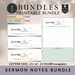 Printable Sermon Notes Bundle, A4, A5, Letter Size, Bible Study Notes ...
