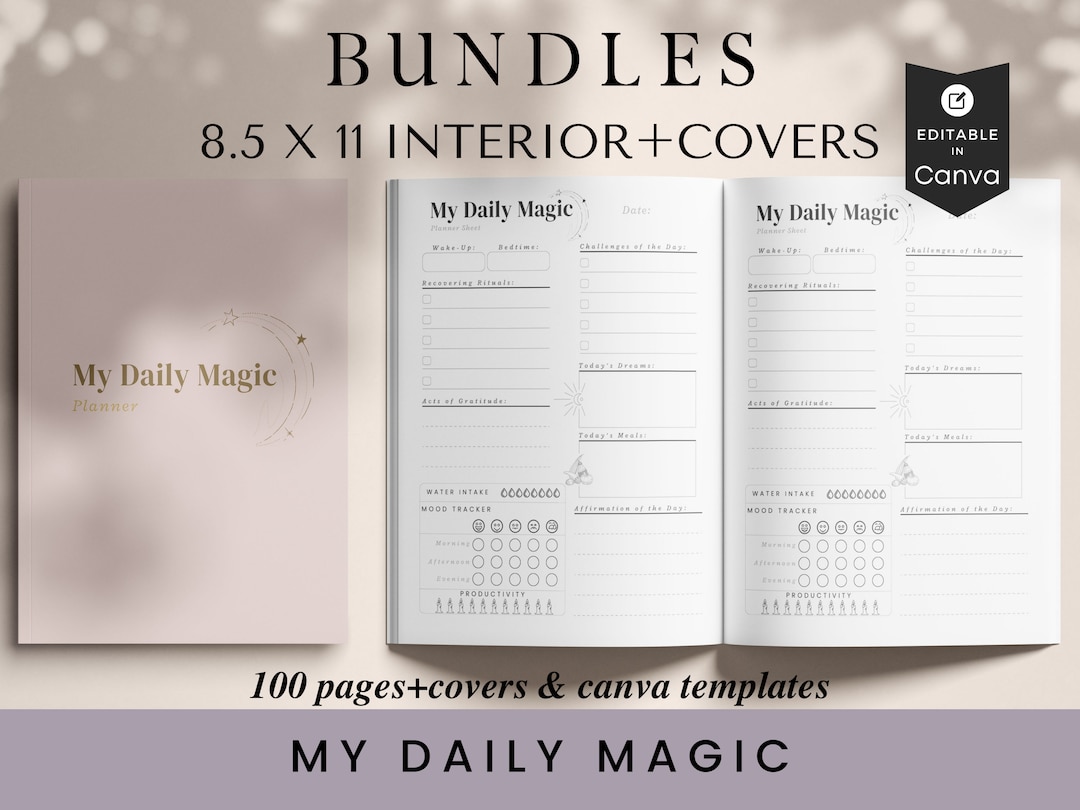 My Daily Magic Planner Bundle, 8.5x11, KDP Template, KDP Interior ...