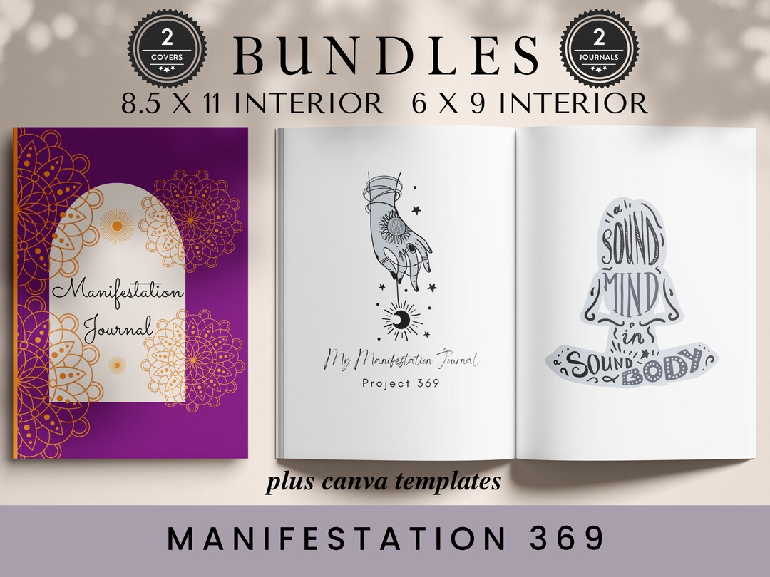 Manifestation 369 Bundle,kdp Templates, Book Covers Included,6x9, 8 ...