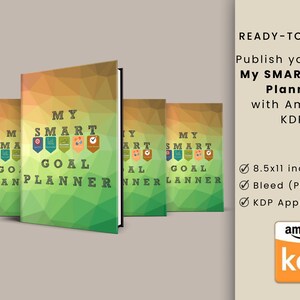 My Smart Goal Cover, 8.5x11, KDP Book Cover, KDP Template, Amazon KDP ...