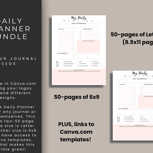 KDP Templates, Daily Planners, Bundle, Canva Template, 6x9, 8.5x11, KDP ...