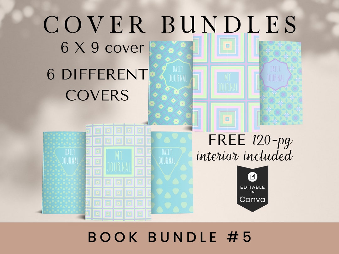 6x9 Book Cover Template Bundle: KDP Paperback & Hardcover (canva ...