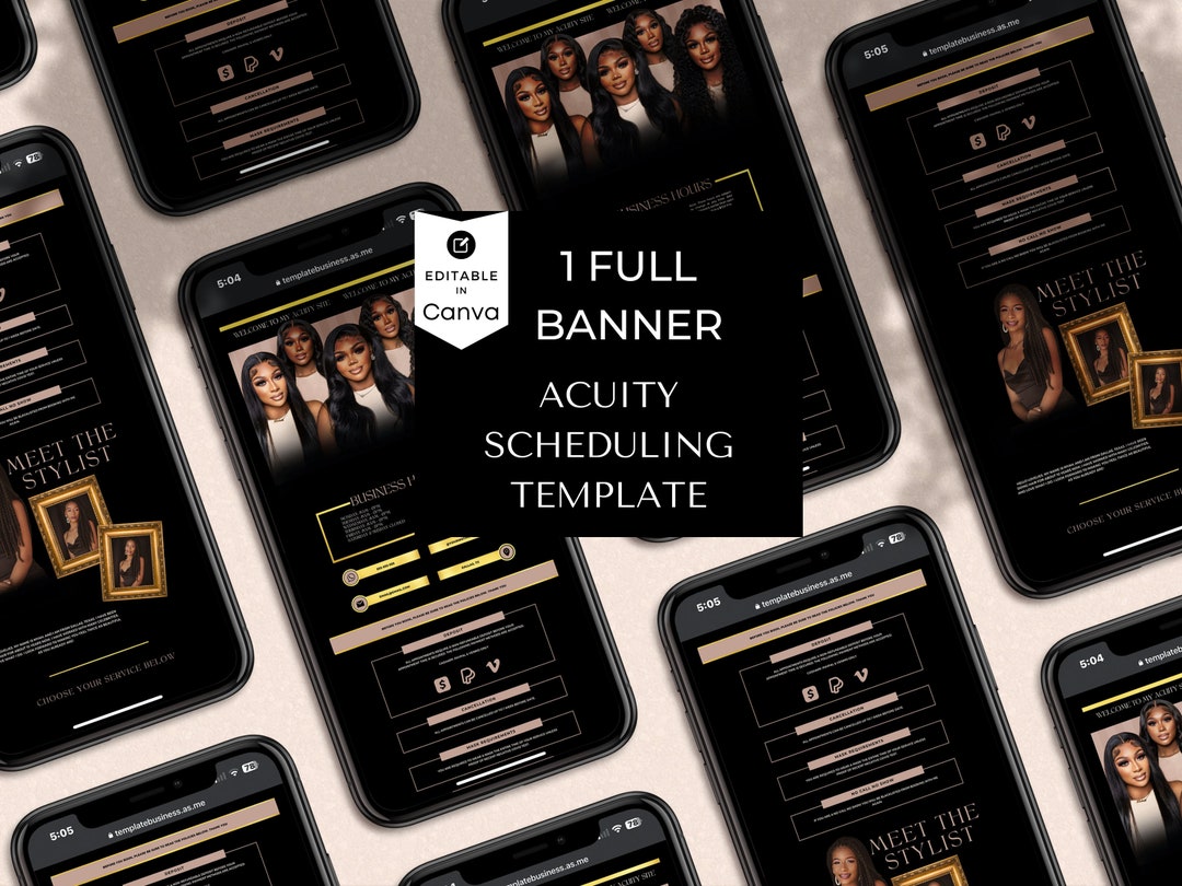 One Banner Acuity Site, DIY Acuity Site, Acuity Scheduling Template ...