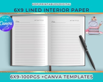 6x9 Journal Template - Etsy