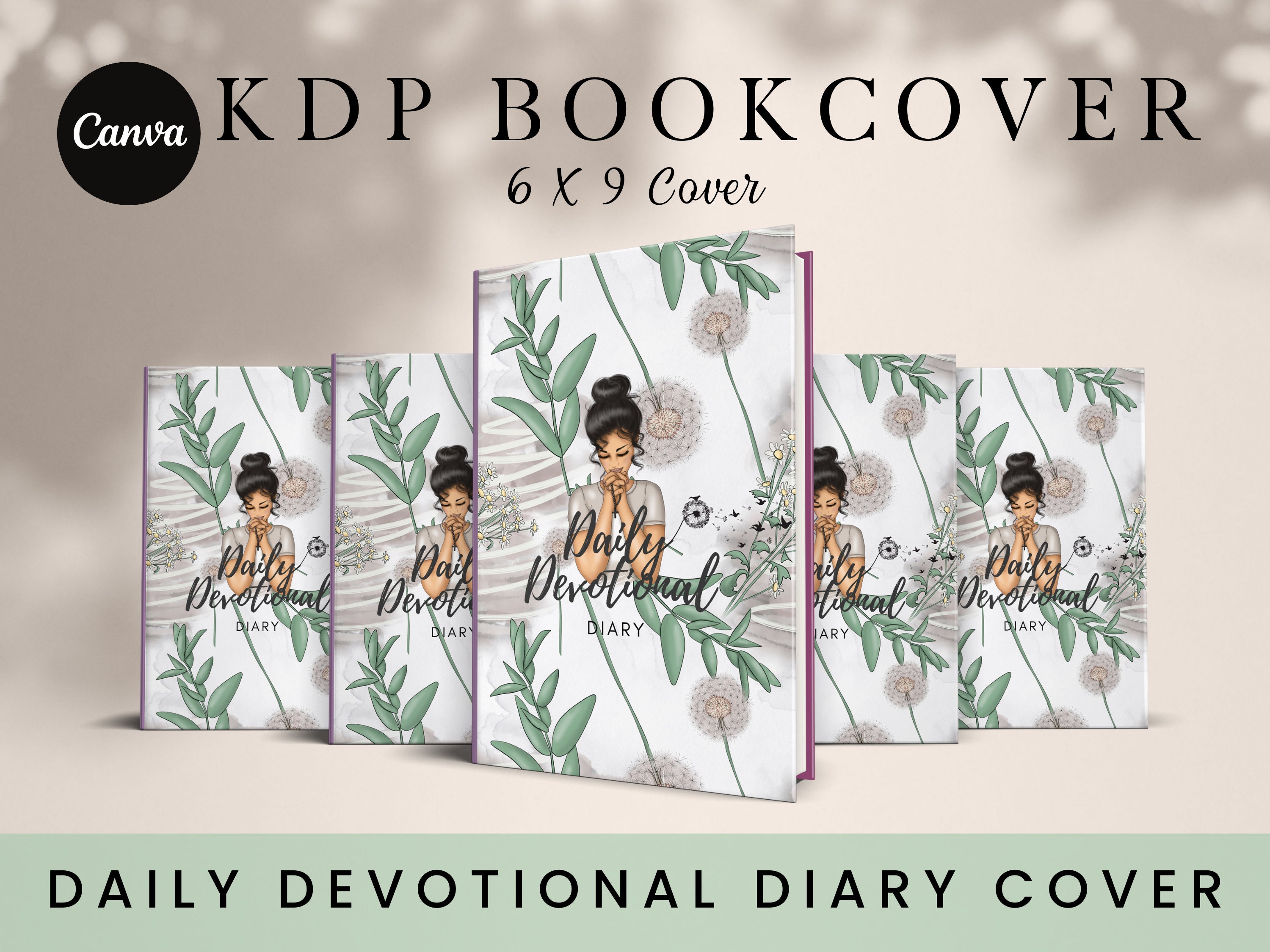 Daily Devotional Diary Cover 6x9 KDP Cover KDP Template - Etsy