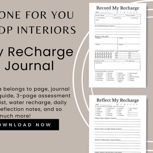 My Recharge Journal: 6x9 Printable KDP Template (canva Editable) - Etsy