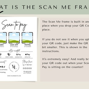 Scan to Pay Card Template: QR Code Sign for Business (canva Editable ...