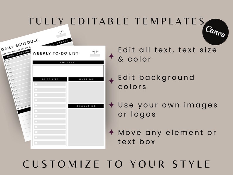 Undated Daily Planner 8.5x11 KDP Template KDP Interior - Etsy