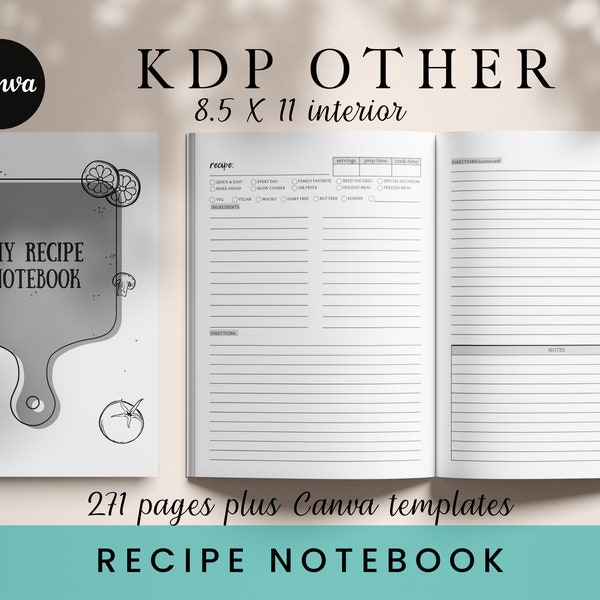 Recipe Notebook - Etsy