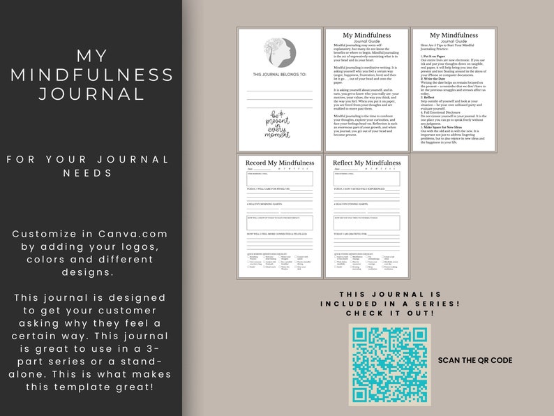 My Mindfulness Journal, KDP Template, Mindfulness Journal, KDP Interior ...