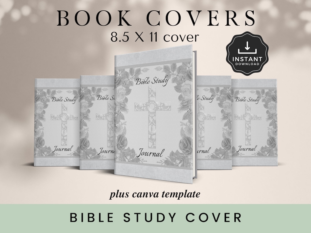 Bible Study Cover, KDP Cover Template, 8.5x11, Editable in Canva, Ready ...