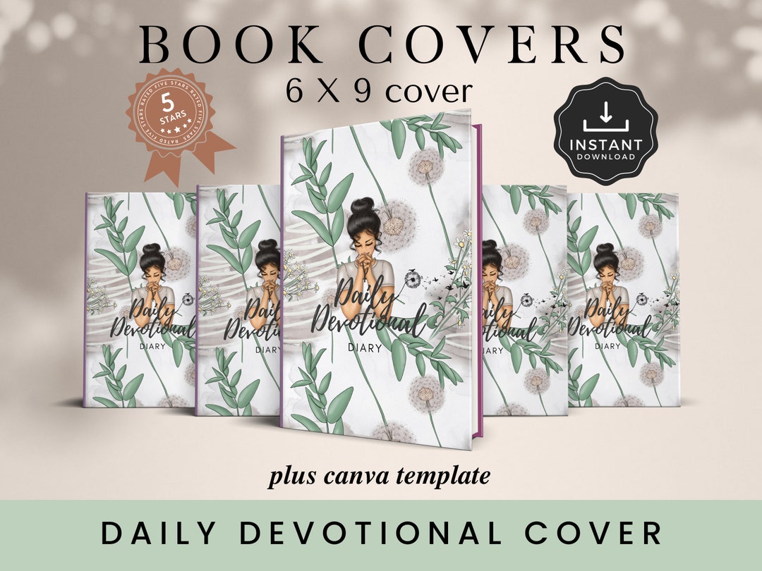 Daily Devotional Diary Cover, 6x9, KDP Cover, KDP Template, Amazon KDP ...