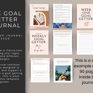 The Goal Getter Journal, 6x9, KDP Template, Canva Editable, Printable ...